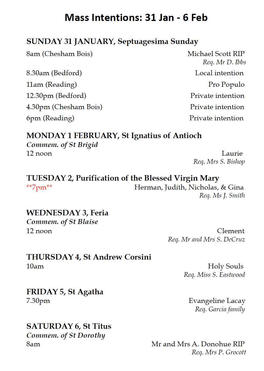 Reading Bulletin – 31 January to 13 February 2021 - FSSP UK