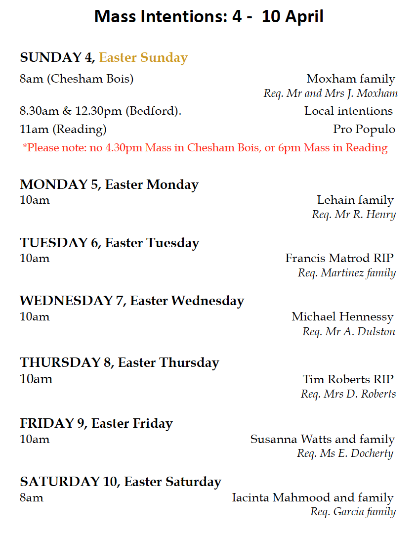 Reading bulletin, 28 March 2021 - FSSP UK