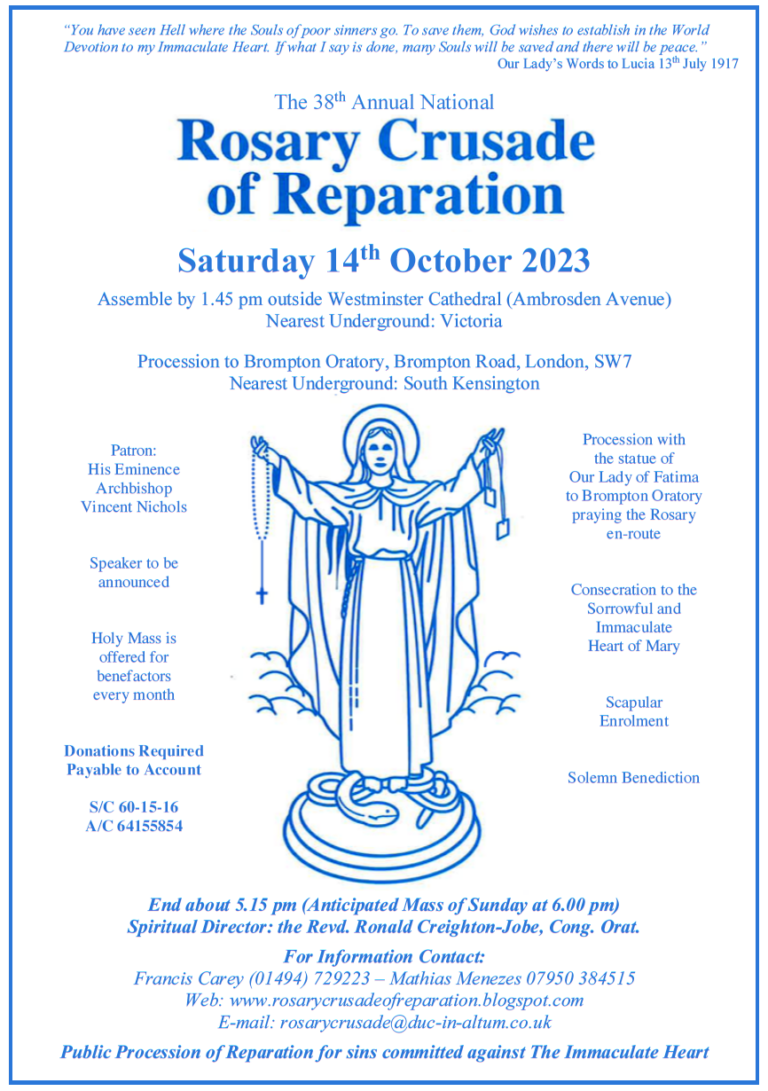 Sunday Bulletin 8 October 2023 - FSSP UK